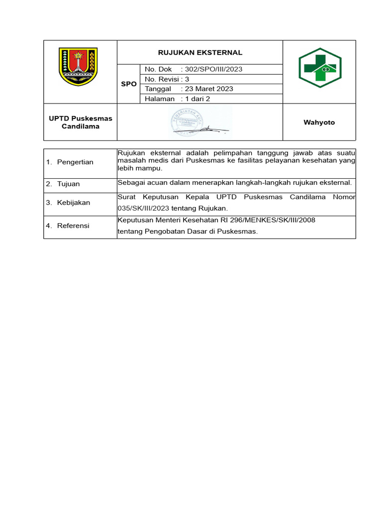 2023 Spo Rujukan Eksternal | PDF | Pengembangan Diri | Kesehatan Holistik