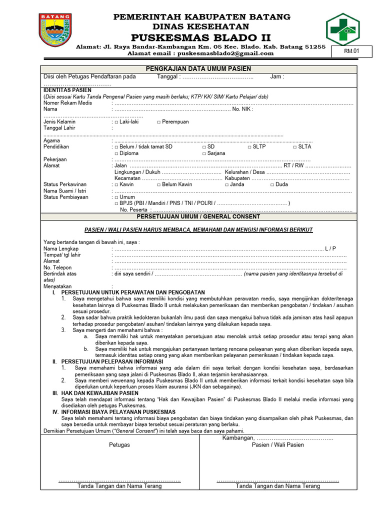 351274231-Rekam-Medik-Rawat-Jalan-Puskesmas 2 | PDF