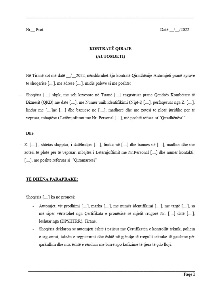 Kontrate Qir | PDF