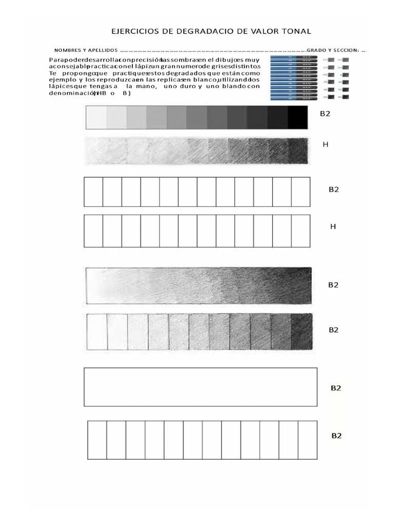 Ejercicios de Degradacion de Valor Tonal | PDF