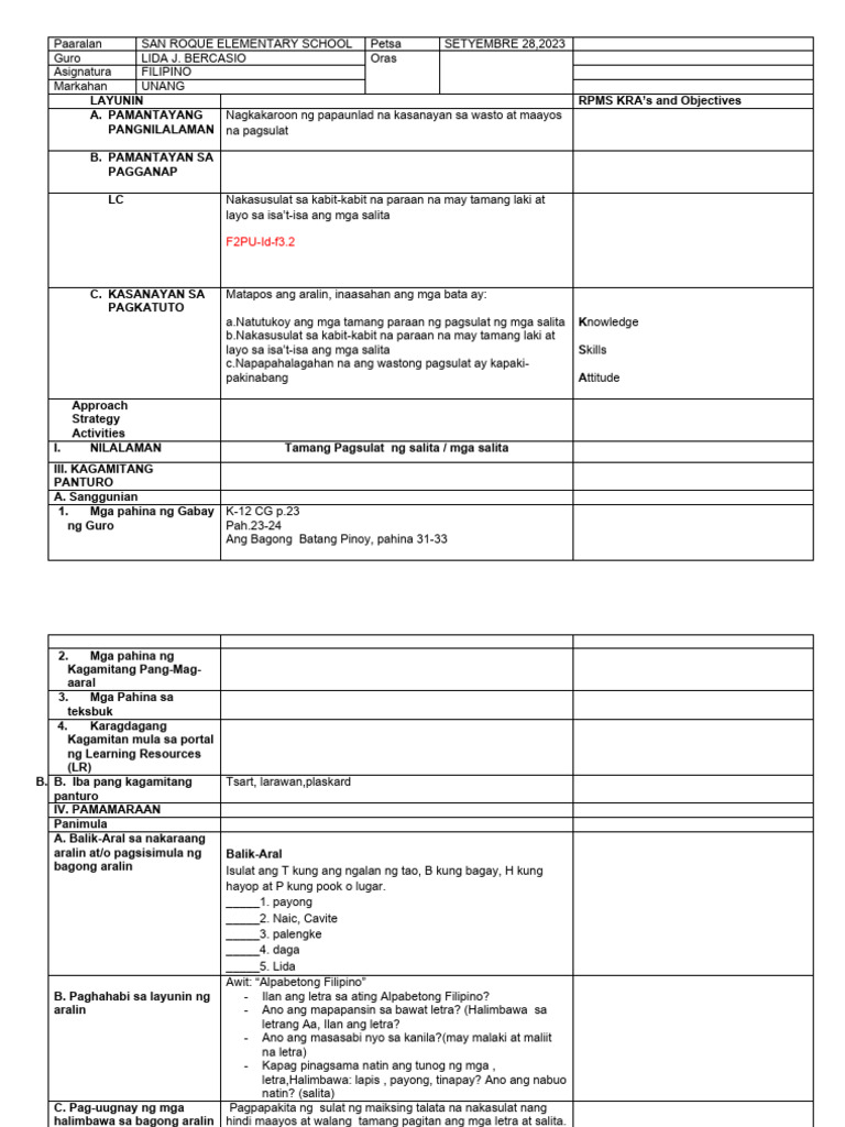 Cot 1 2023 Lida | PDF