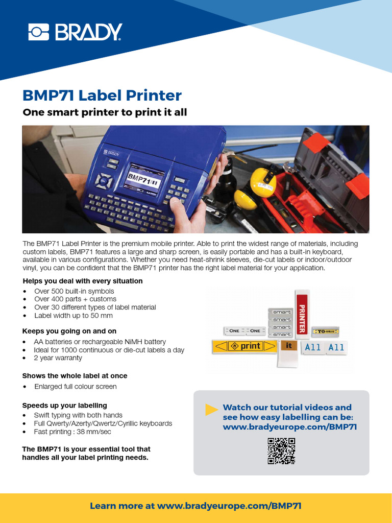 BMP71_Infosheet_Europe_English | PDF | Printer (Computing) | Computing