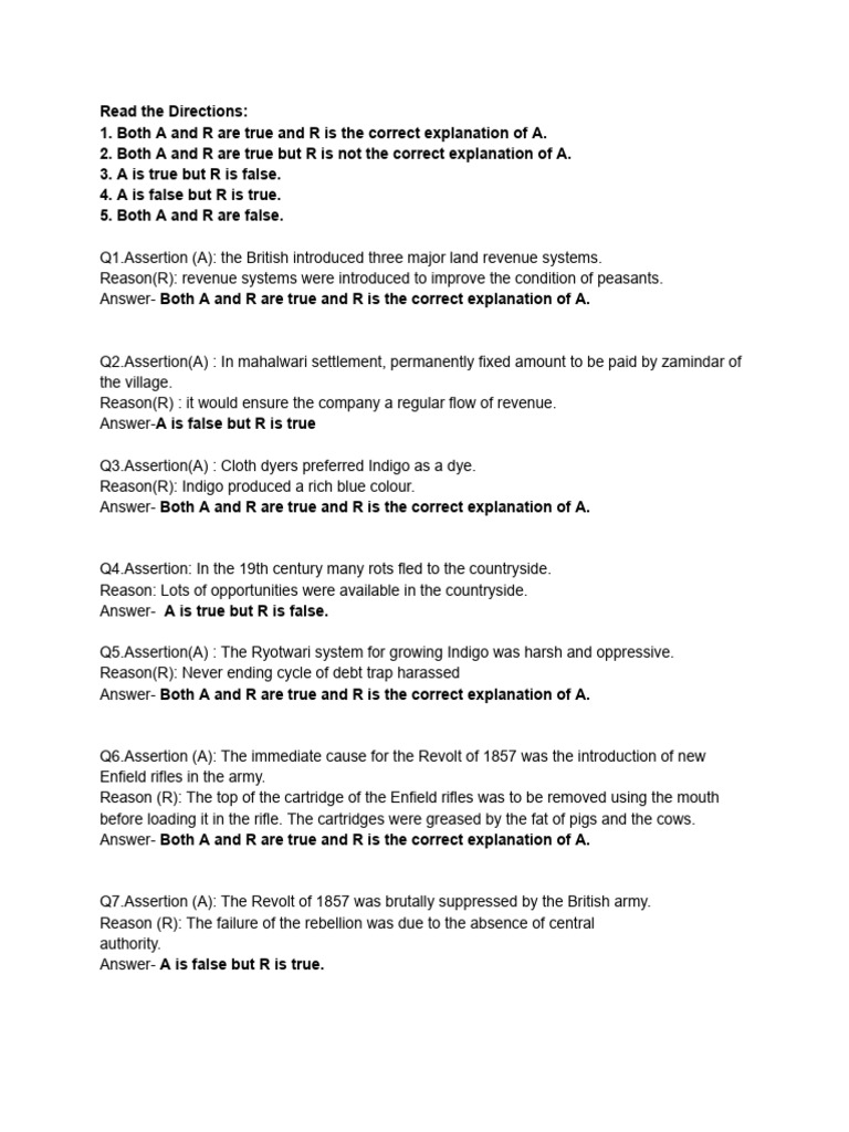 Class 8th Revision Sheet | PDF | Indian Rebellion Of 1857