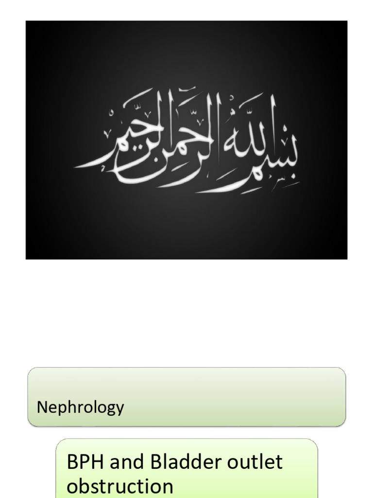 Urinary Tract Obstruction & BPH Guide | PDF