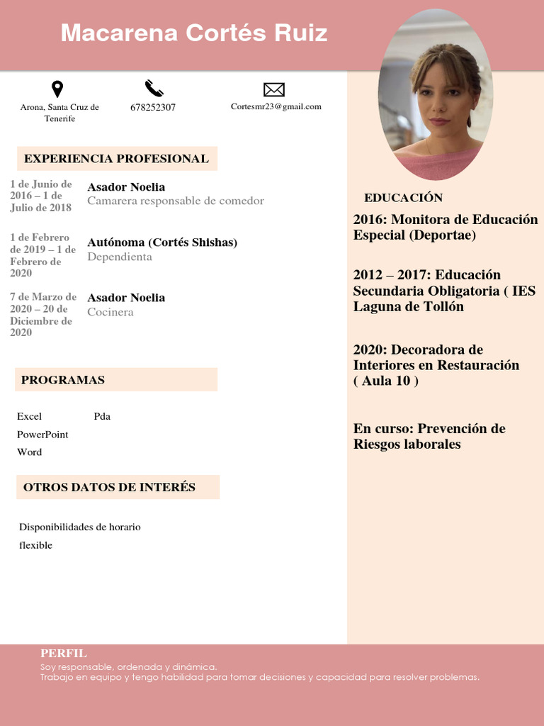 Curriculum Macarena Oficial . | PDF