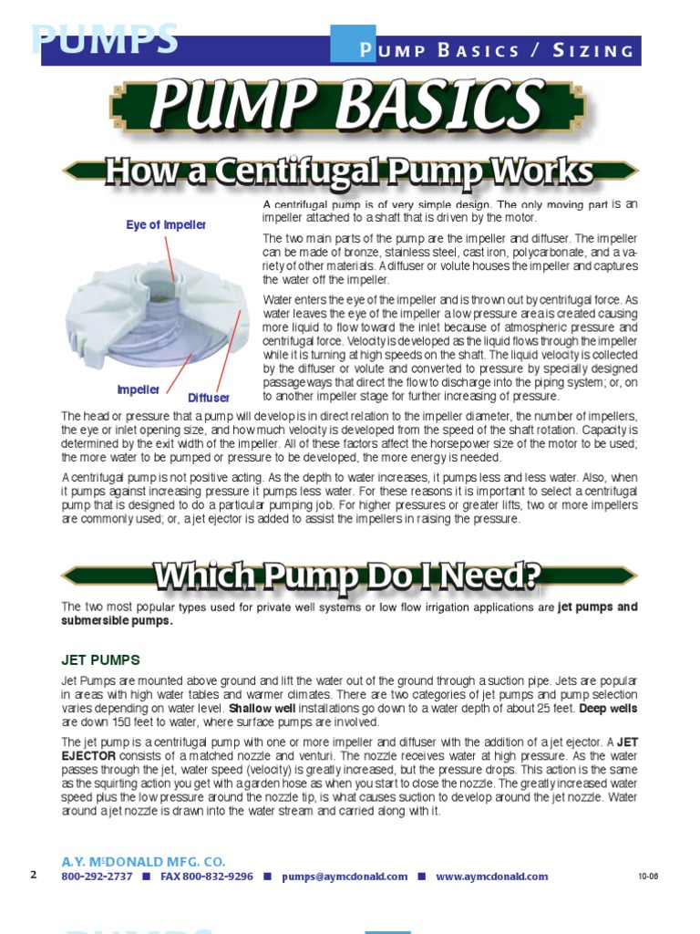 Pump Basic Sizing | PDF
