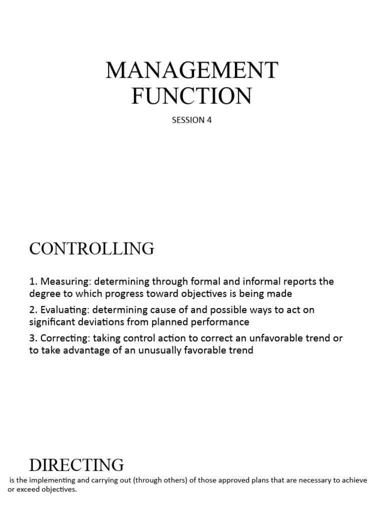 Chapter 3. Management Function | PDF | Power (Social And Political) | Leadership