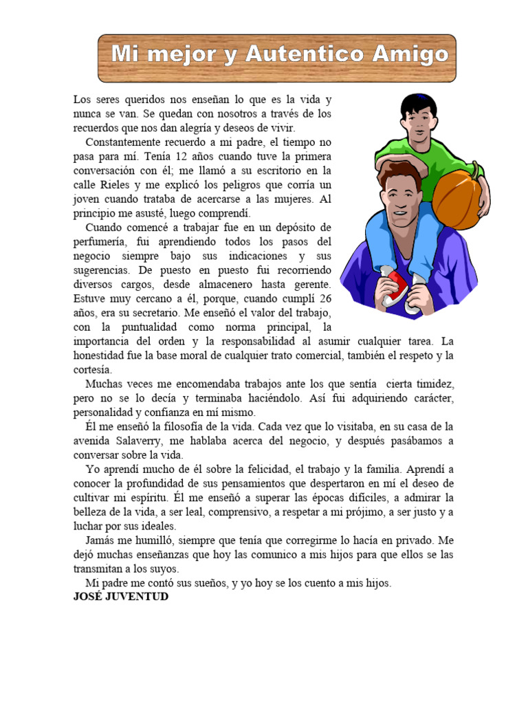 Mi Mejor y Autentico Amigo | PDF