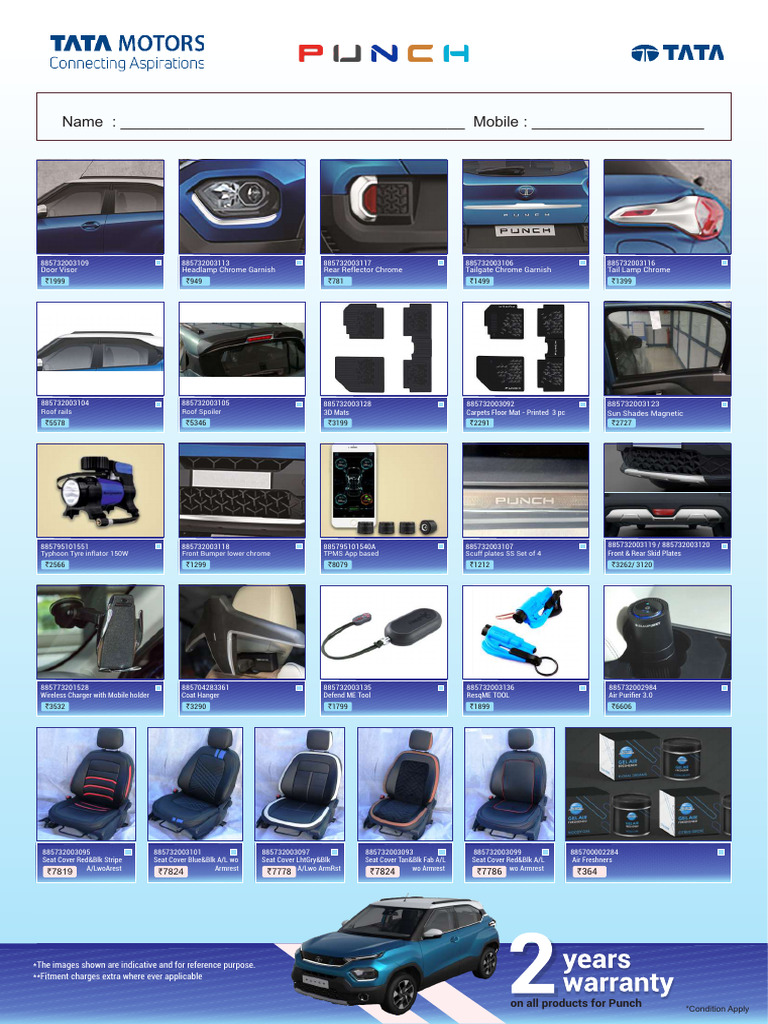 Punch - Order Form | PDF | Private Transport | Rear Wheel Drive Vehicles