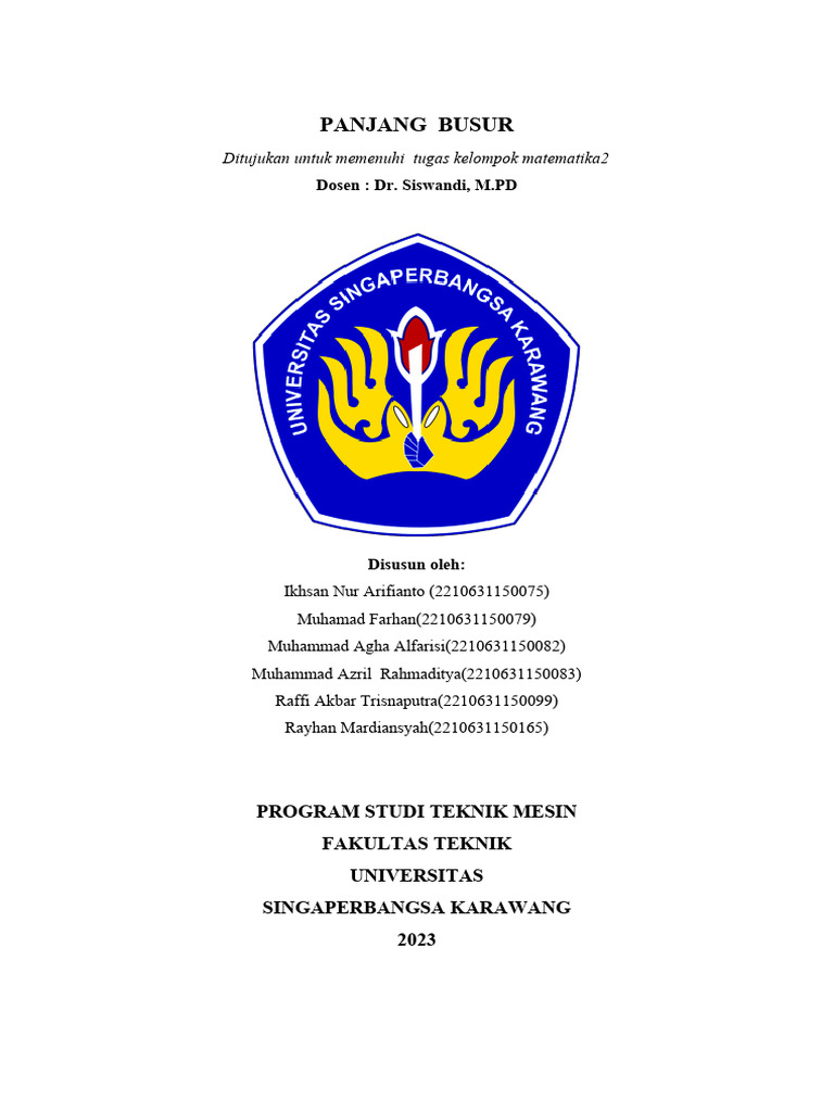 PanjangBusur Kelompok4 2C TM | PDF