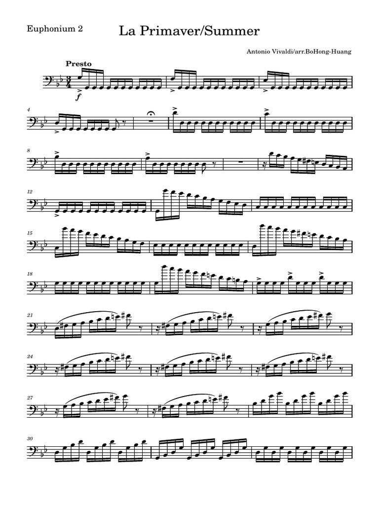 Summer Third Movement-Euphonium - 2 | PDF | Concerto
