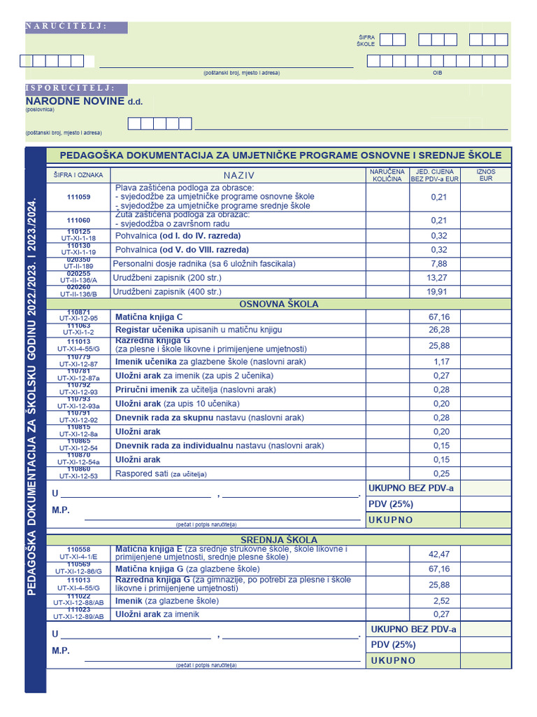 Pedagoška Dokumentacija | PDF