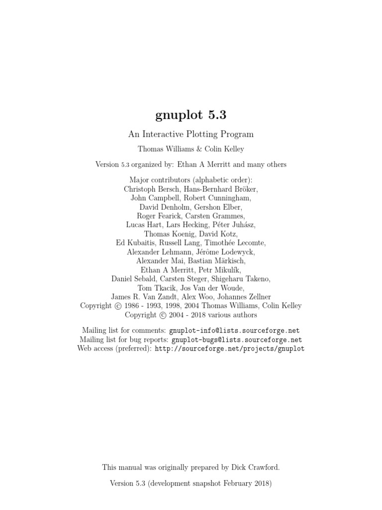 gnuplot | PDF | Software | Computing