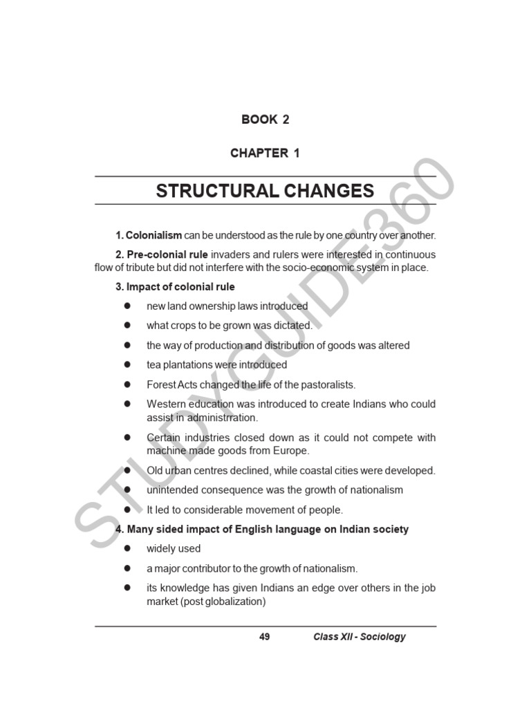 Class 12 Sociology Notes Chapter 1 Studyguide360 | PDF | Plantation ...
