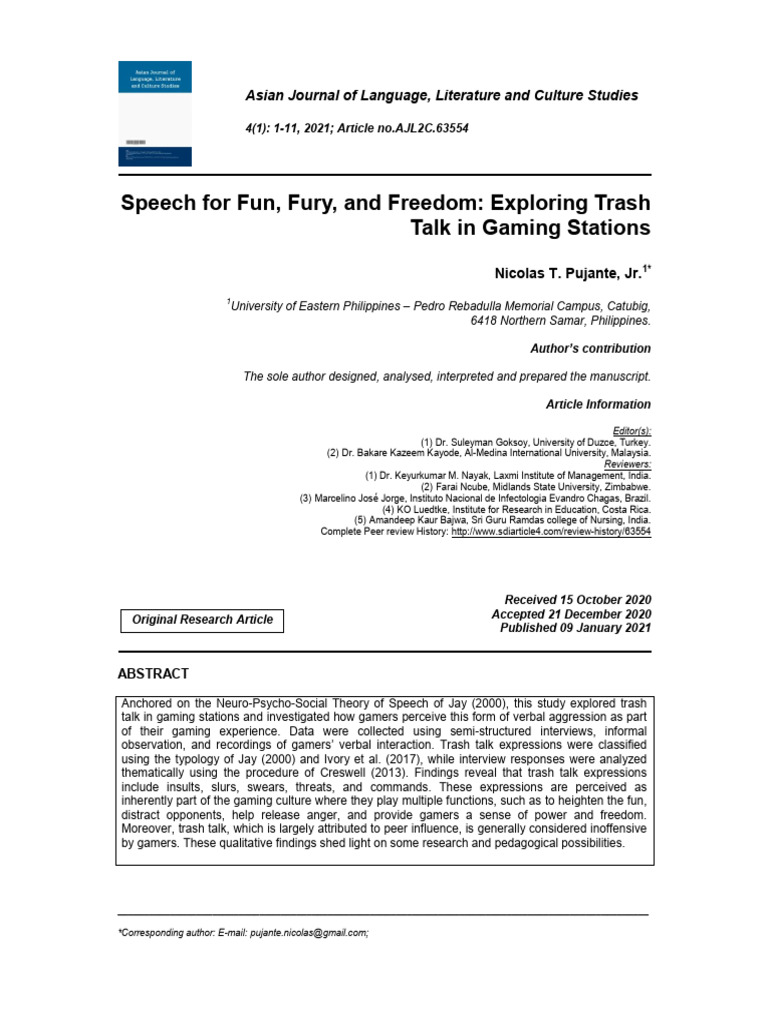 71-Article Text-126-1-10-20220913 | PDF | Profanity | Aggression