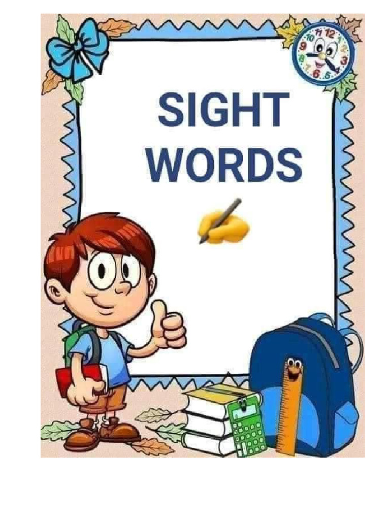 Basic Sight Words | PDF