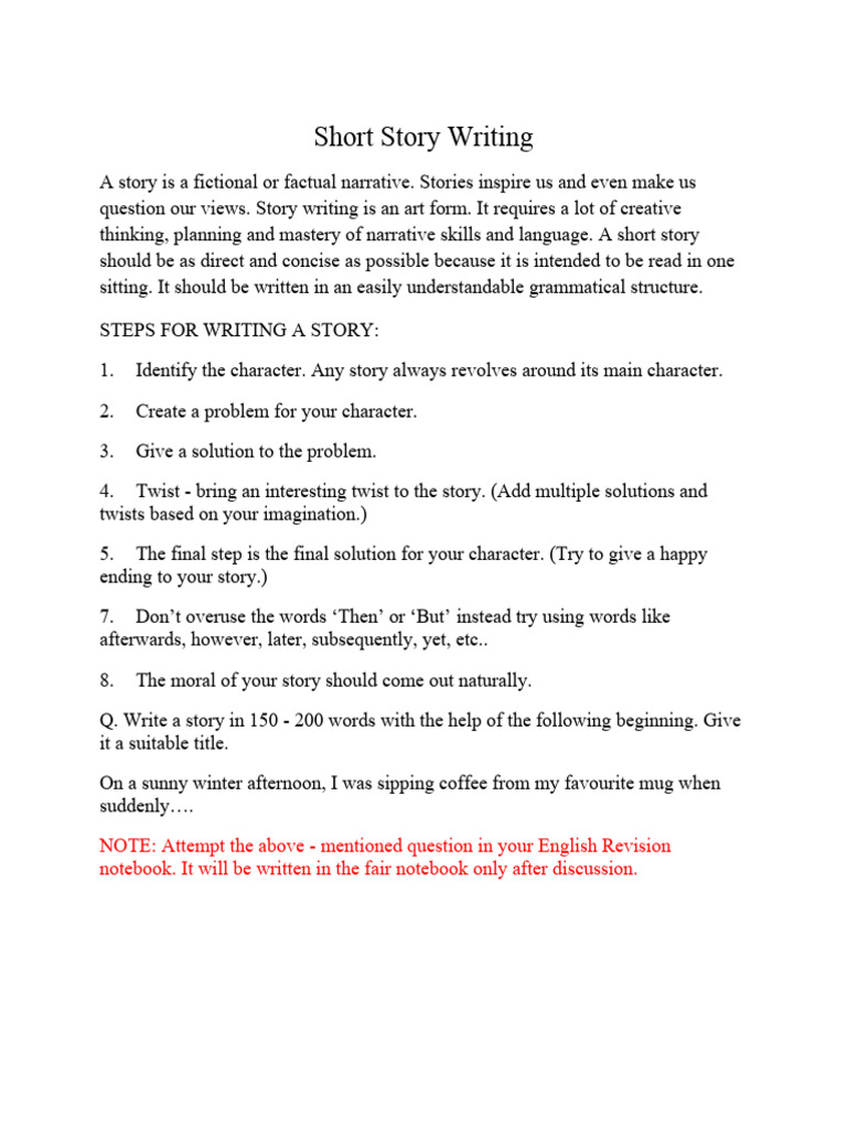 Short Story Writing | PDF