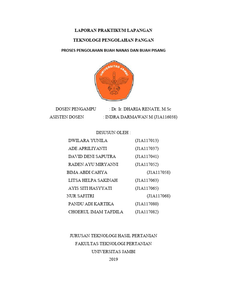 COVER LAPORAN PRAKTIKUM LAPANGAN | PDF