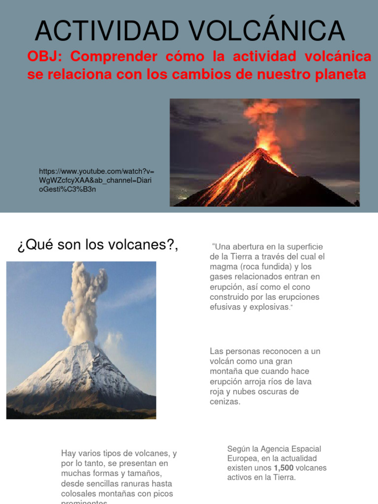 Actividad Volcanica | PDF | Volcán | Tipos de erupciones volcánicas