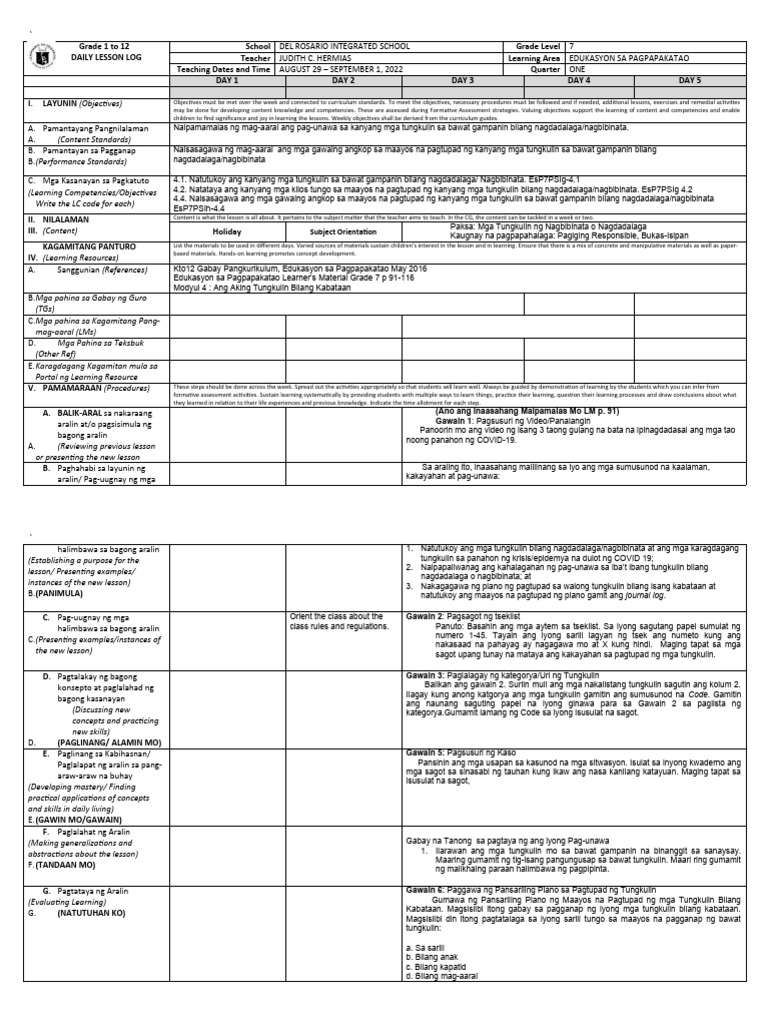 (Content Standards) : Subject Orientation | PDF | Learning | Behavior Modification