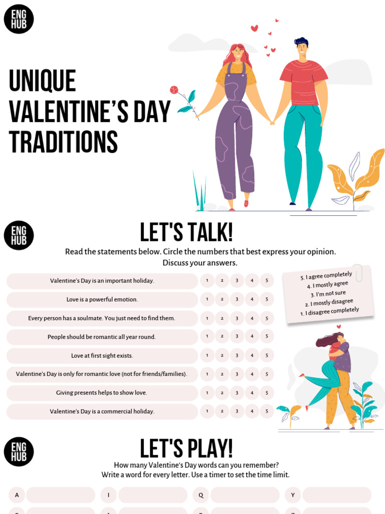 A2-B1 Unique Valentine's Day Traditions SV | PDF | Valentine's Day