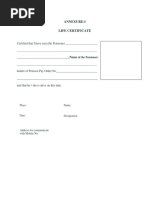 Life Certificate Format | PDF
