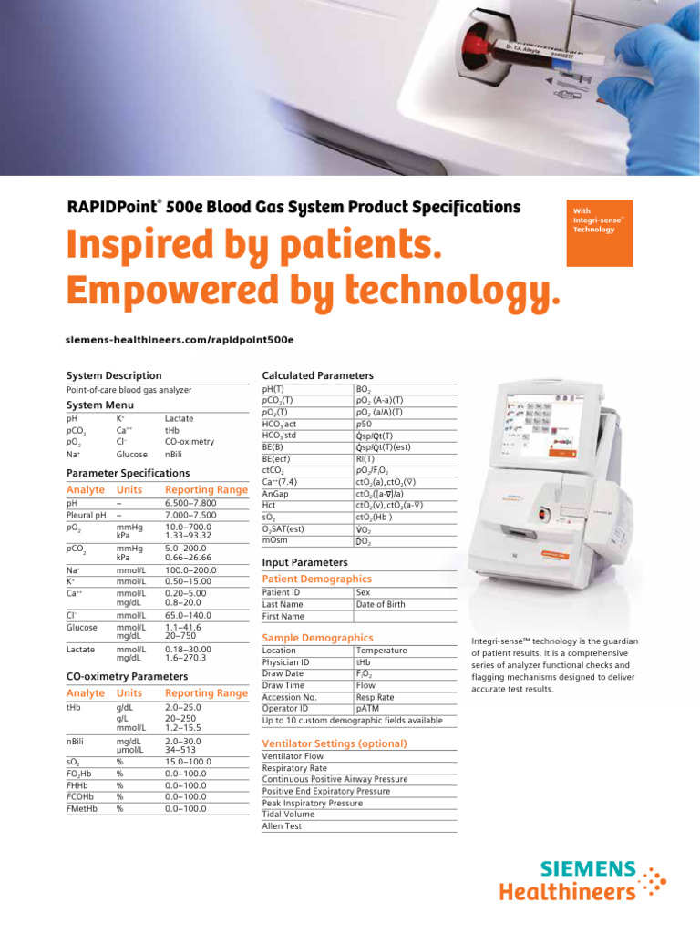 Post FDA Approval RP500e Spec Sheet FINAL - 152112801 | PDF | Computing