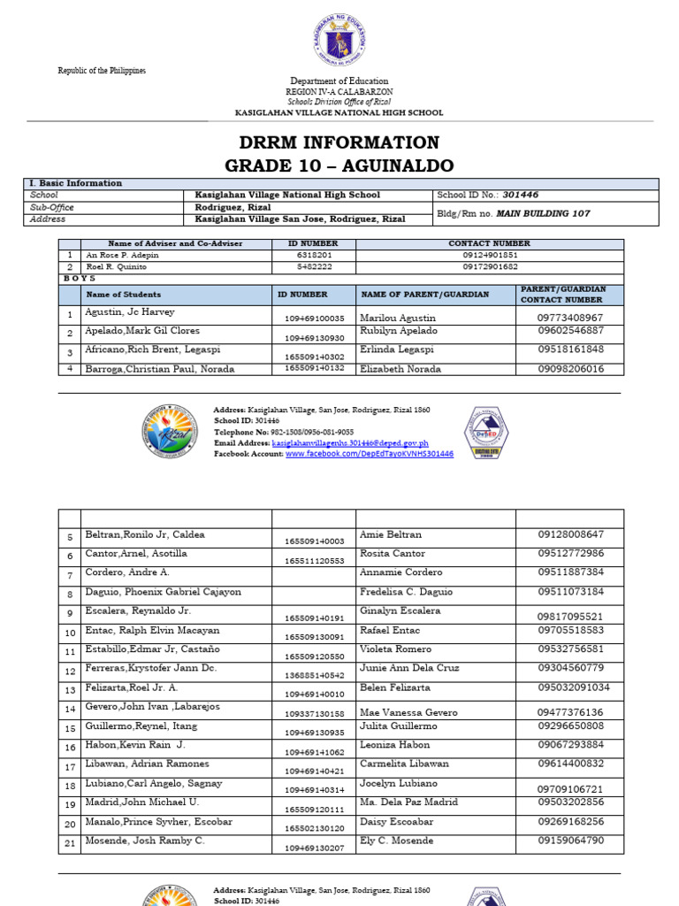 DRRM Information 1 | PDF
