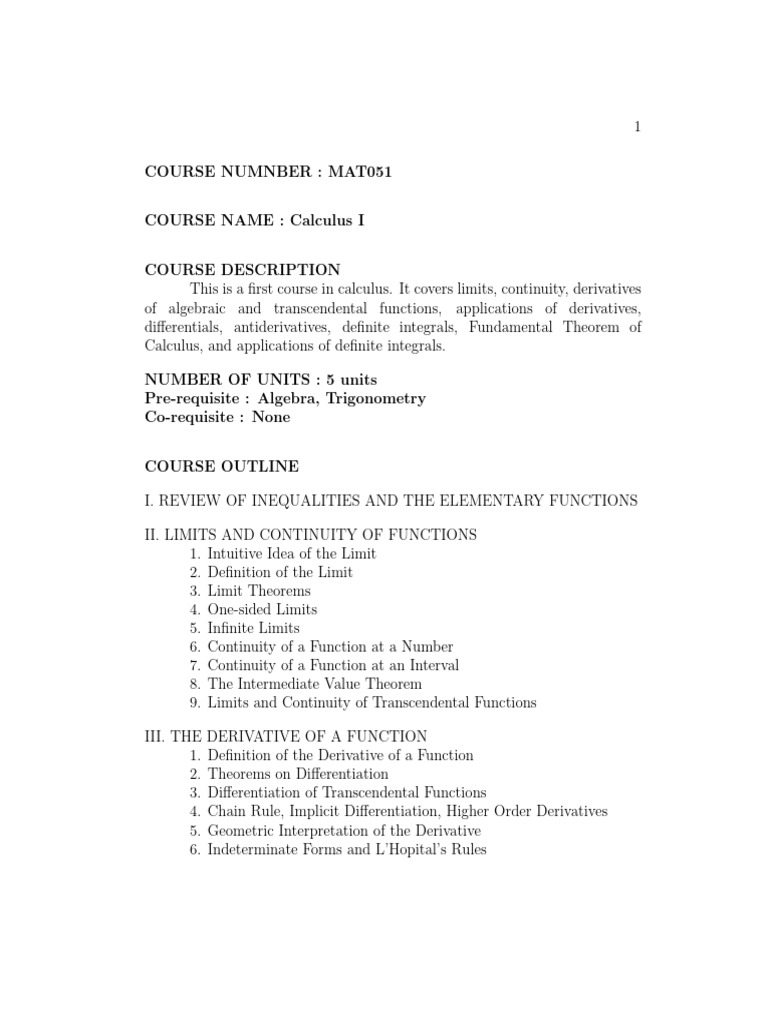 Compilation of Modules MAT051 | PDF | Derivative | Integral