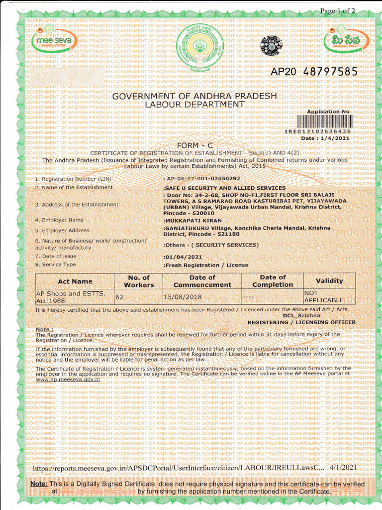 Labour Certificate | PDF | Cryptography | Secure Communication