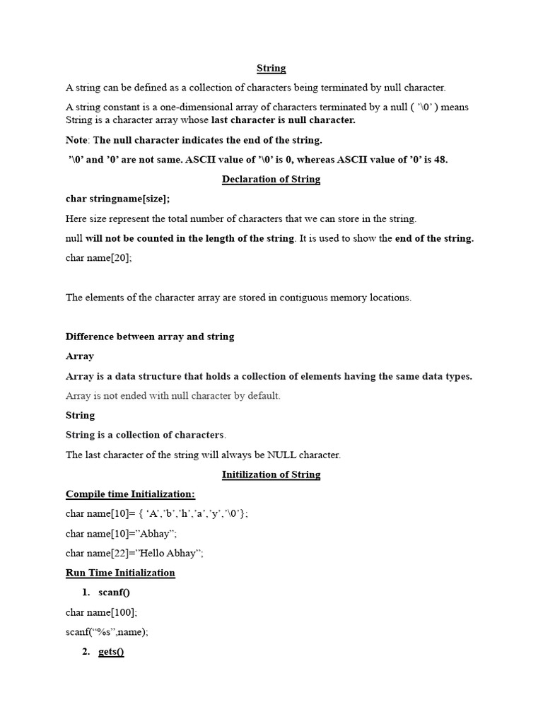 String Pdf String Computer Science Computer Engineering