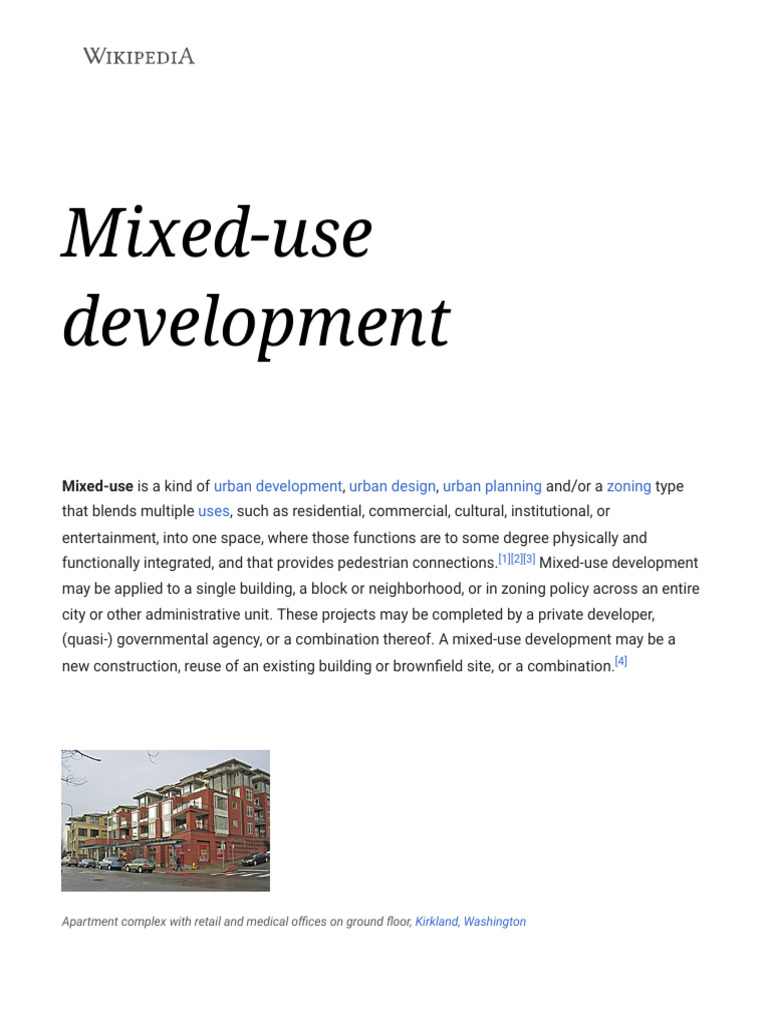 Overview of Mixed-Use Development | PDF | Mixed Use Development ...