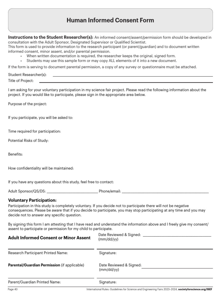 4 Sample Informed Consent | PDF | Informed Consent