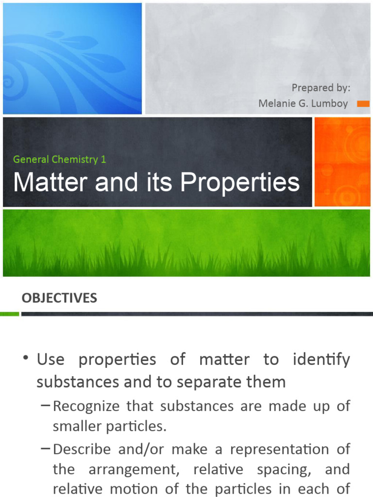 1 Matter and Its Properties ... | PDF | Chemical Substances | Mixture