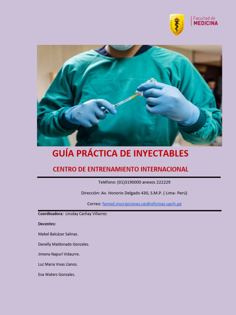 Guia Prã - Ctica de Inyectables | PDF | Medicamentos con receta | Lavado de manos