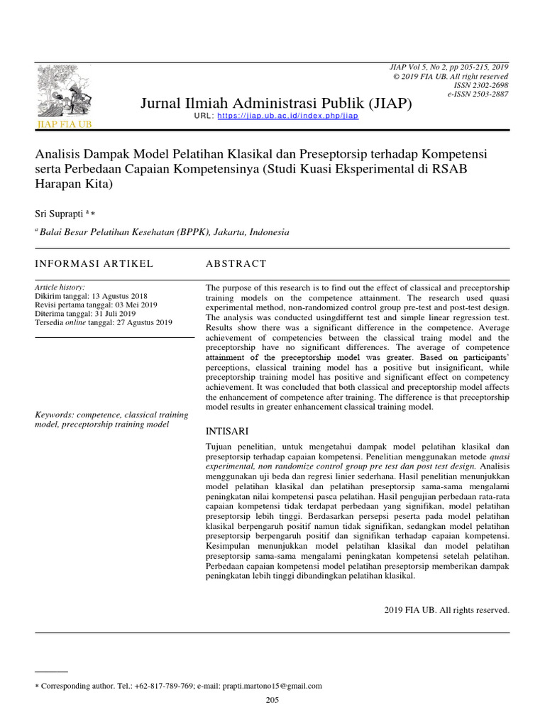 admin,+13.+SRI+SUPRAPTI PRINT+OK+205-215 | PDF | Metode Ilmiah | Perawatan Kesehatan