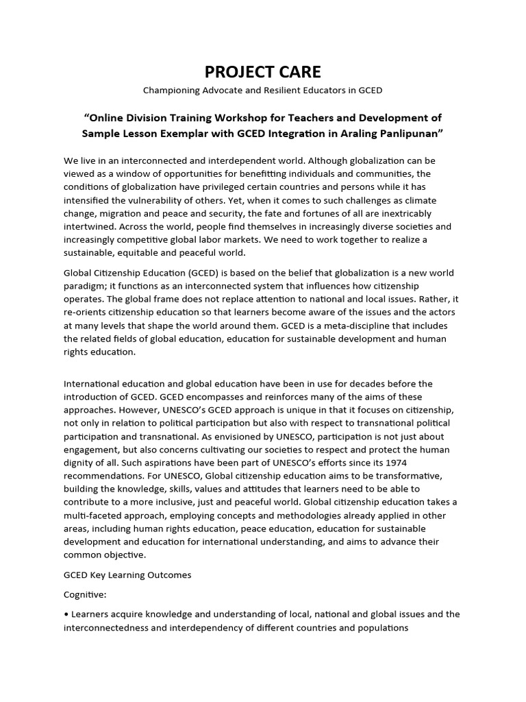 Project Care-Gced | PDF | Learning | Cognition