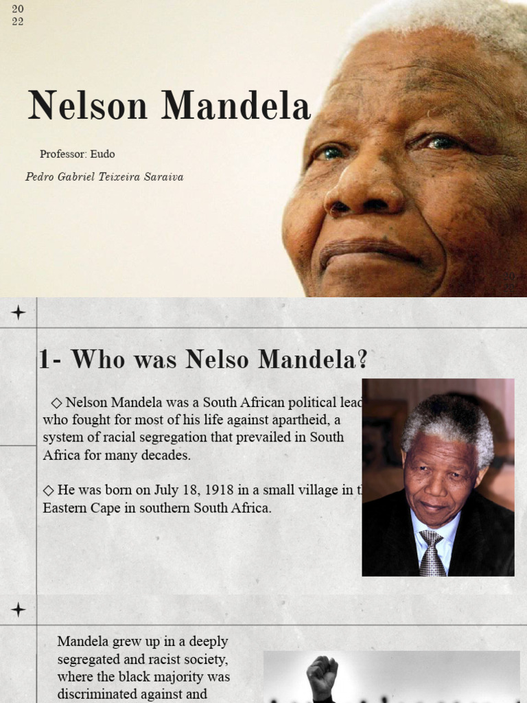 Slide Nelson Mandela | PDF | Nelson Mandela | Apartheid