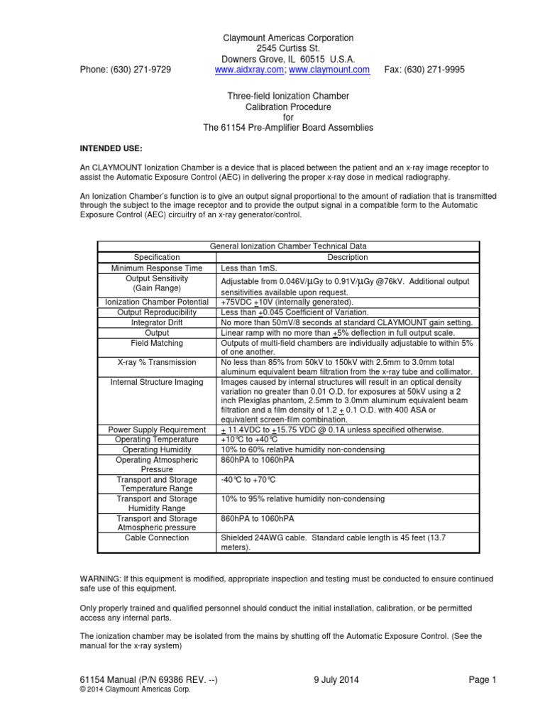 Manual For 61154 Pre-Amp With Interlock | PDF | Electrostatic Discharge | Physical Sciences
