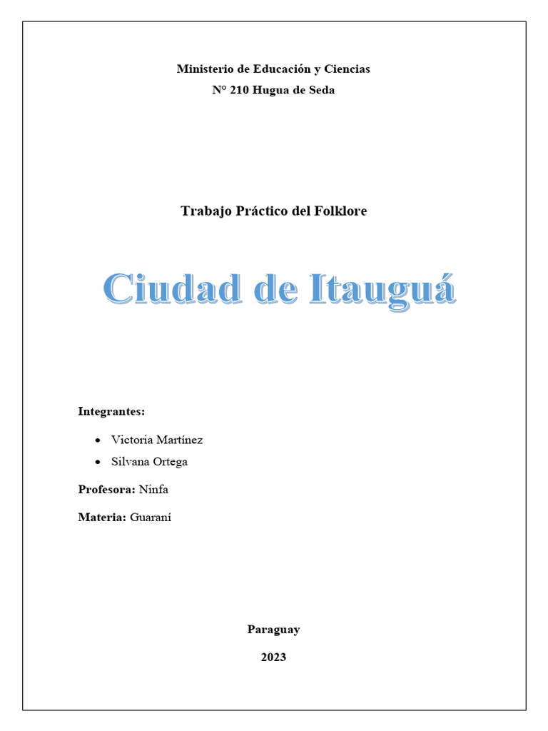 Ciudad de Itaugua | PDF | Ciencias sociales | Viajes y turismo