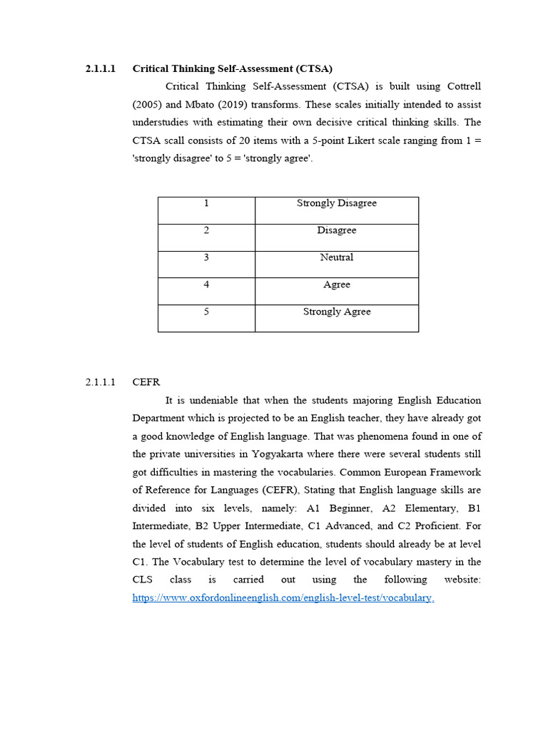 Critical Thinking Self | PDF | Evaluation | Evaluation Methods