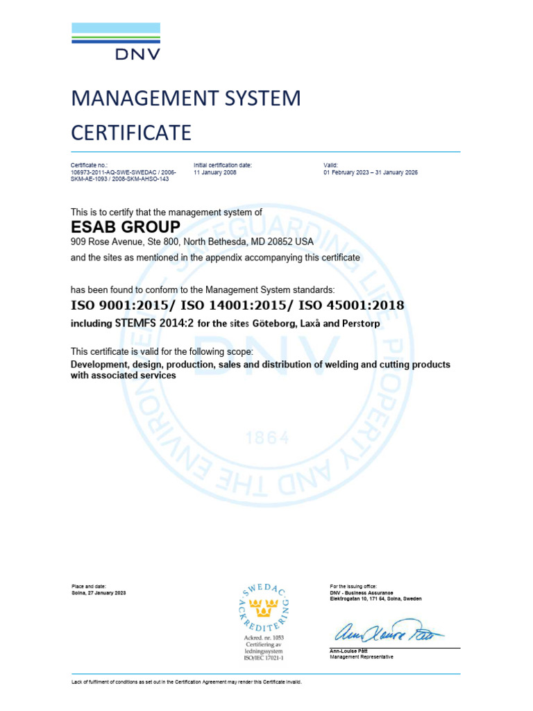 ISO 90012015 ISO 140012015 ISO 450012018 (Florence, Hanover, Midway, AlcoTec) | PDF | Business ...