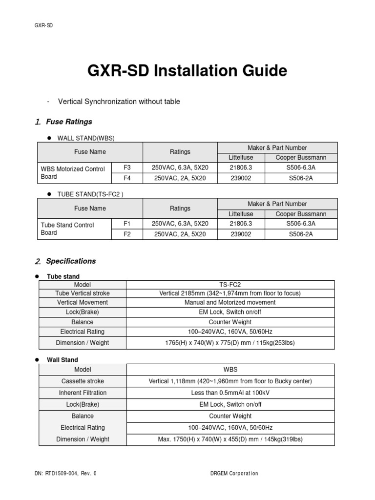 RTD1509-004 - GXR-SD - Installation Guide2580 - Unlocked | PDF | Electricity | Electrical ...