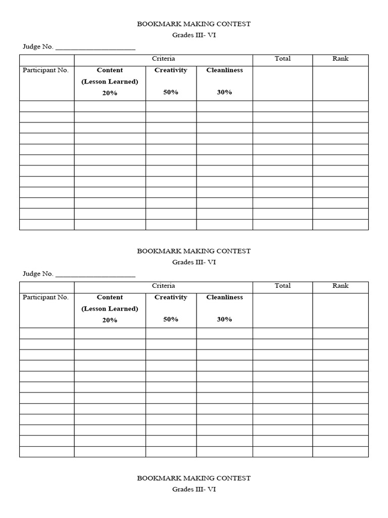 Criteria Reading Month Activities | PDF