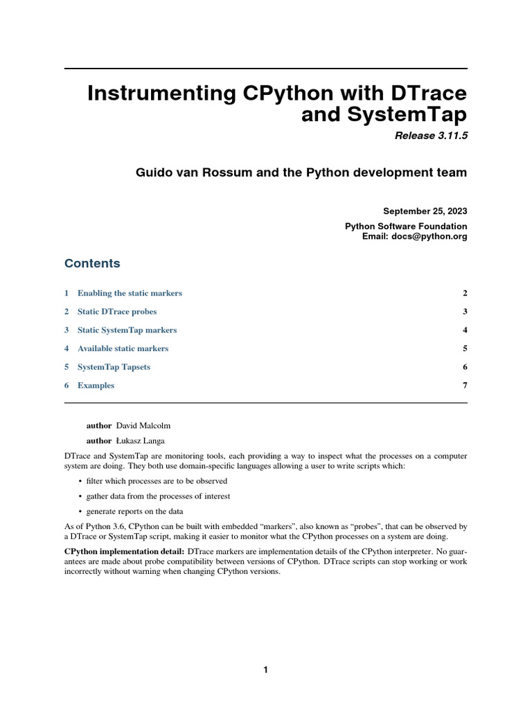Howto Instrumentation Pdf Python Programming Language Linux 