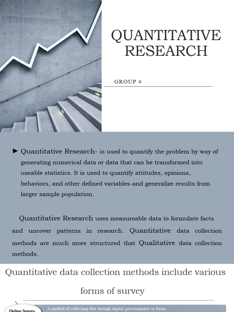 Quantitative PPT 1 | PDF | Survey Methodology | Quantitative Research
