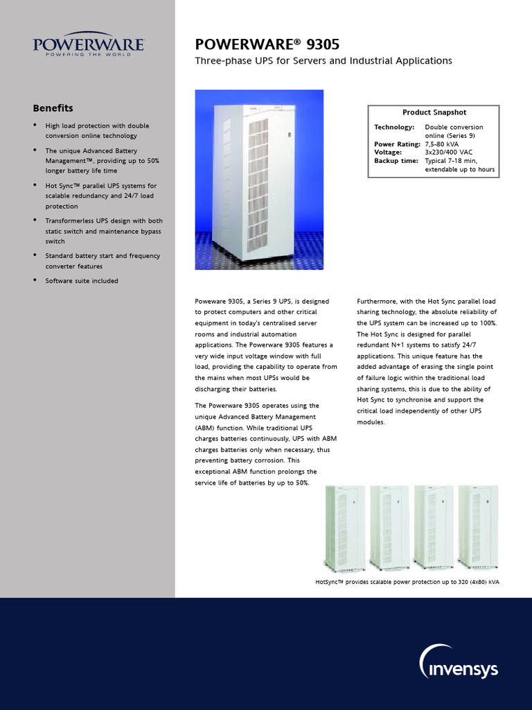 9305 - Datasheet UPS | PDF | Engineering | Manufactured Goods