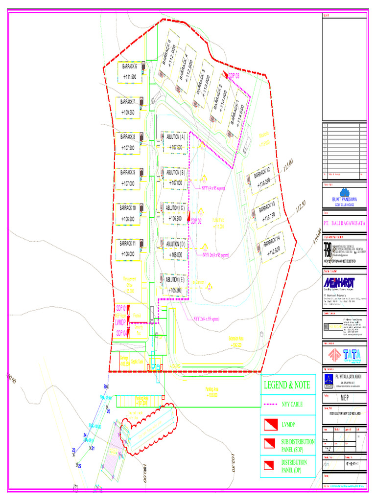 Me Feeder LVMDP To SDP Barrack Site Plan | PDF