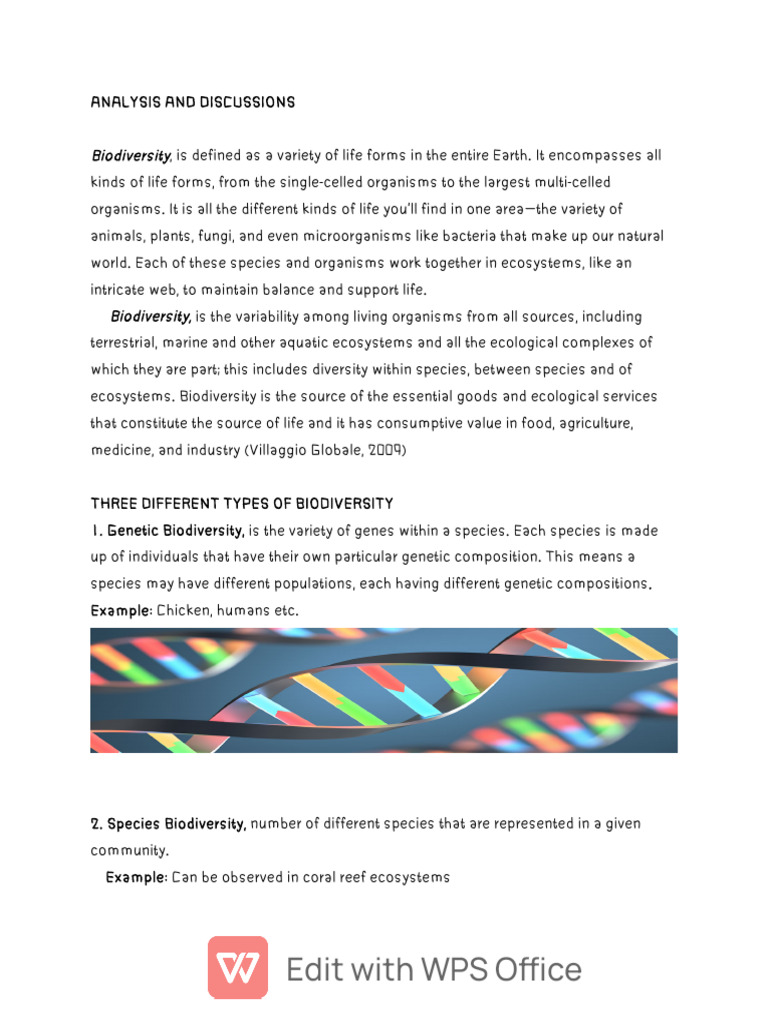 ANALYSIS AND DISCUSSIONS Yza | PDF | Habitat Destruction | Biodiversity