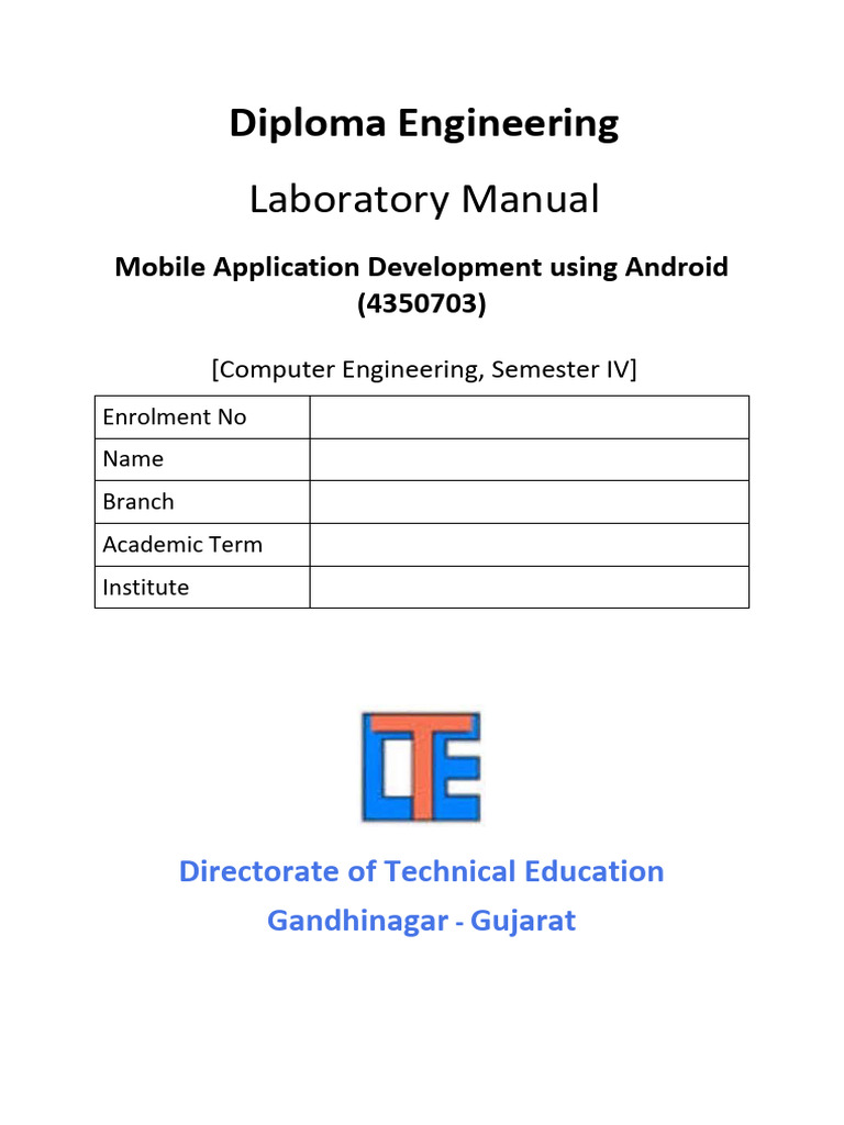 5 - 4350703 - Mad - Lab Manual | PDF | Android (Operating System ...